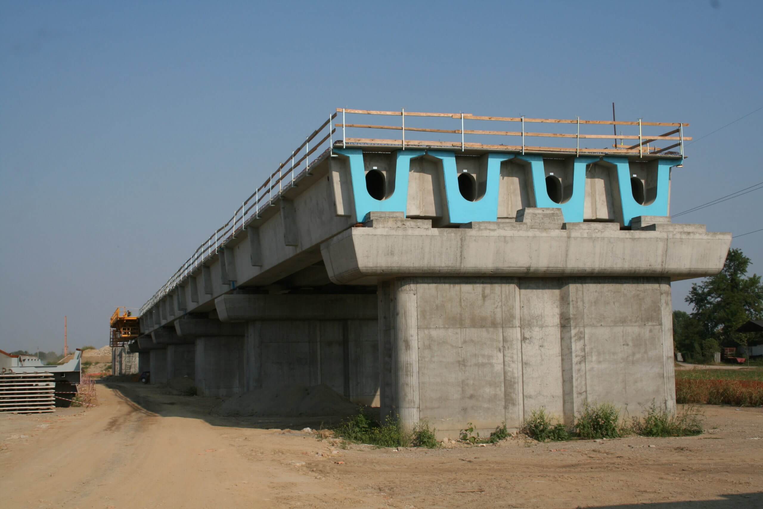 Viaducs de dalles de pont; Ligne à grande vitesse Milan - Venise ...
